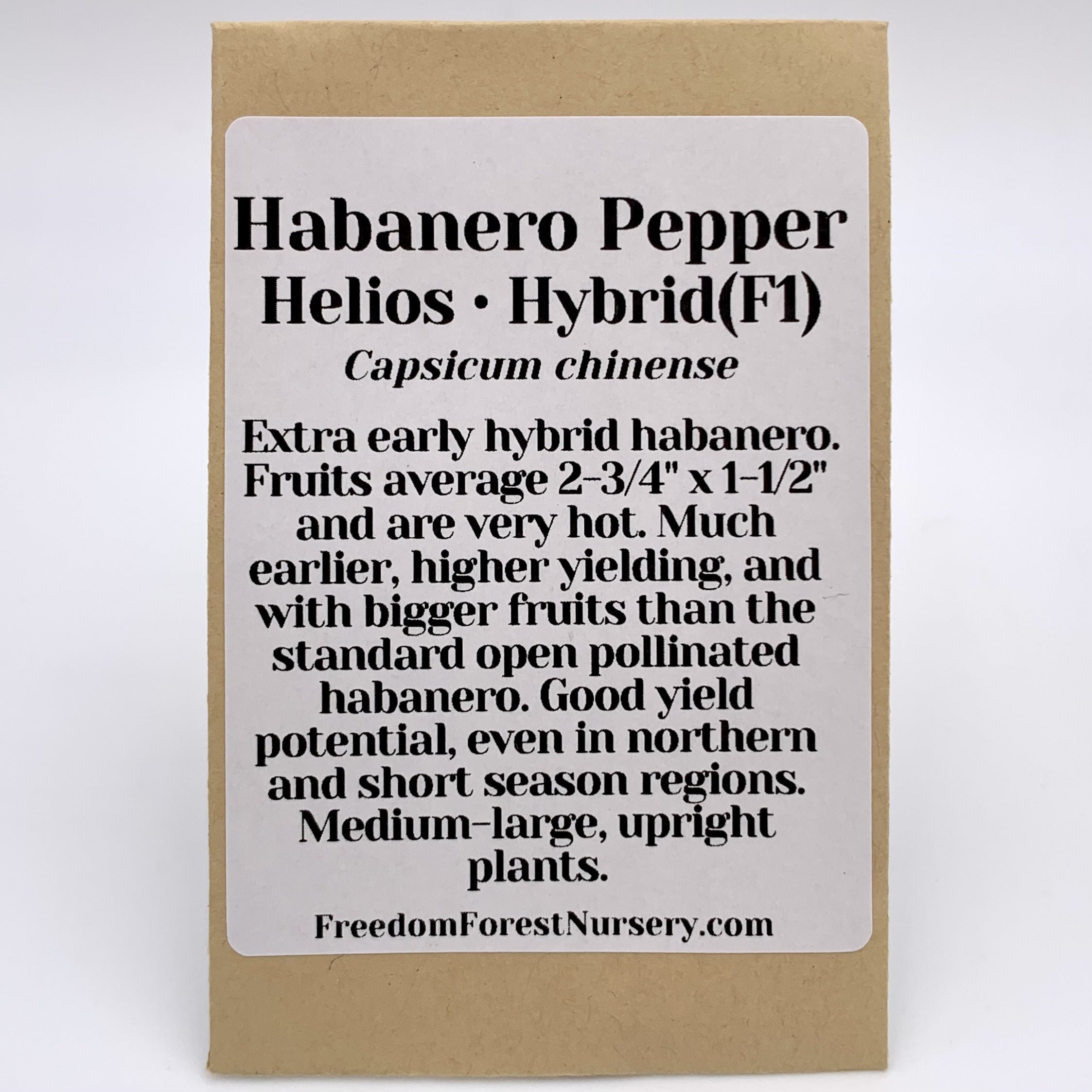 Helios Habanero Hybrid (F1) Bell Pepper seeds | Freedom Forest Nursery